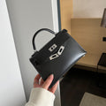 Black Leather Inspired Mini Designer Bag | Luxury Small Handbag ...