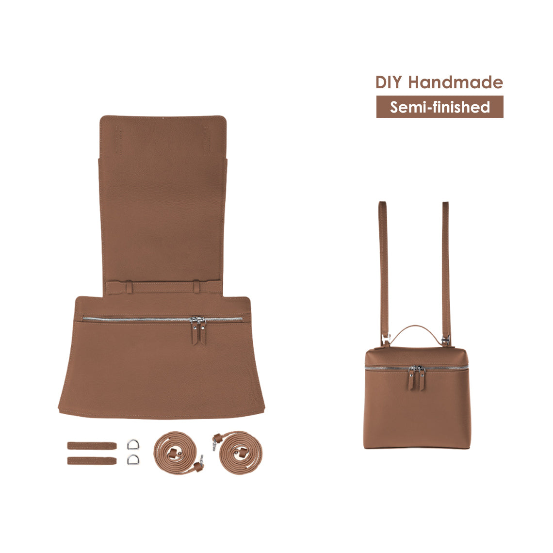 Handmade Inspired LP Backpack DIY Kits | Leather Bag Sewing Project ...