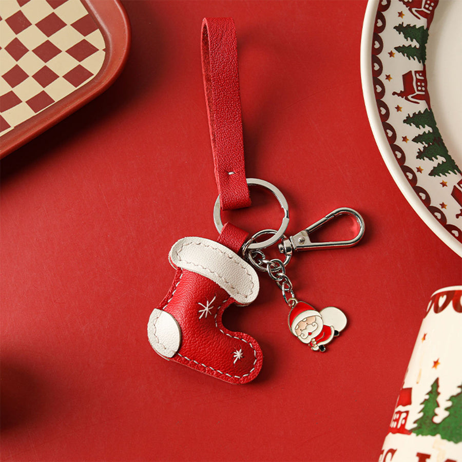 POPSEWING® Leather Christmas Sock Keychain DIY Kit