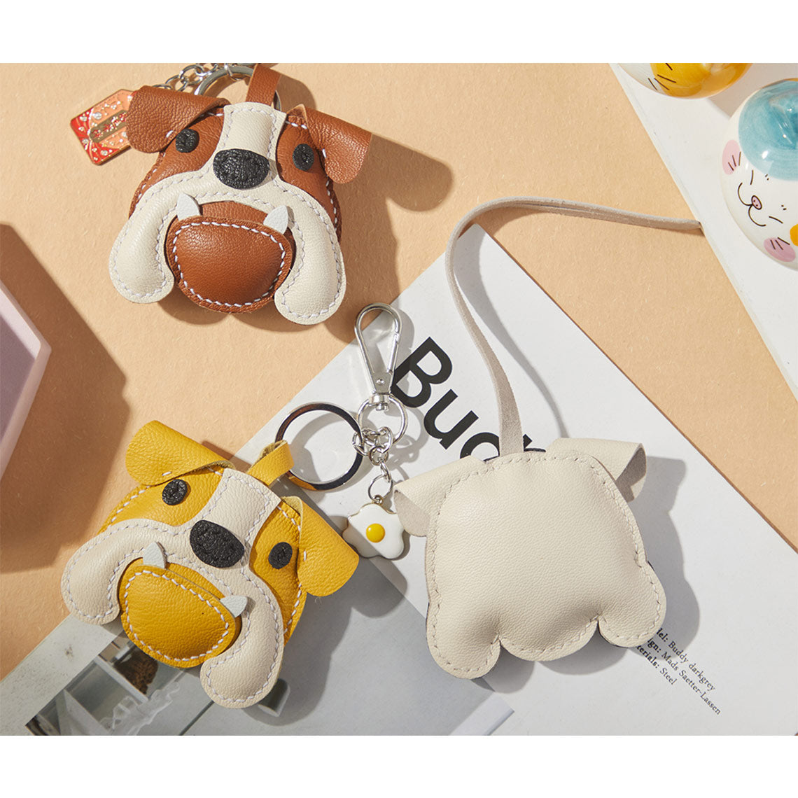 Leather Bulldog Keychain DIY Kits | DIY Gift Ideas for Dog Lovers ...