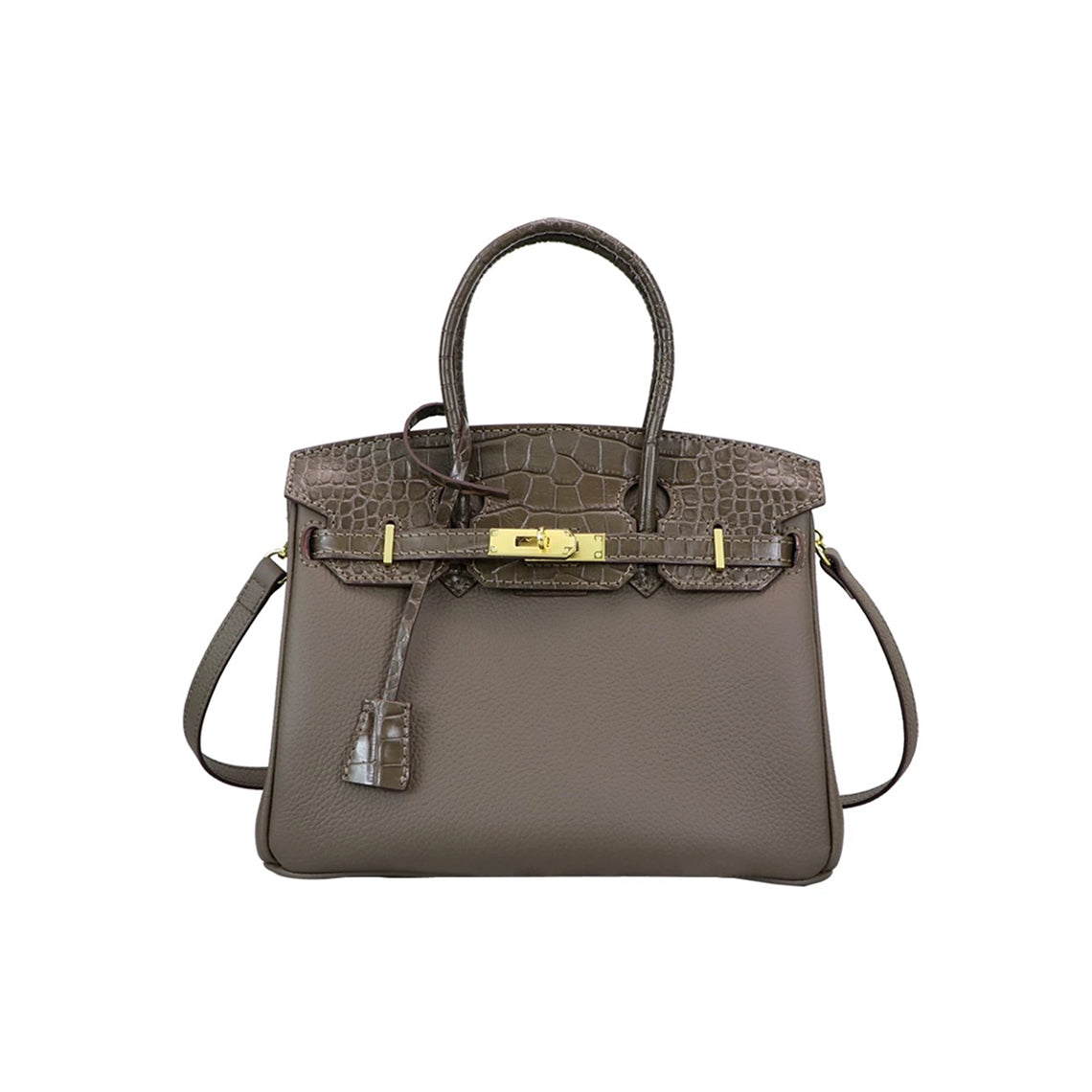 POPSEWING® Top Grain Leather Bi-color Platinum Bag DIY Kit