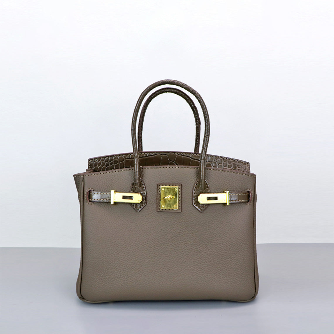 POPSEWING® Top Grain Leather Bi-color Platinum Bag DIY Kit