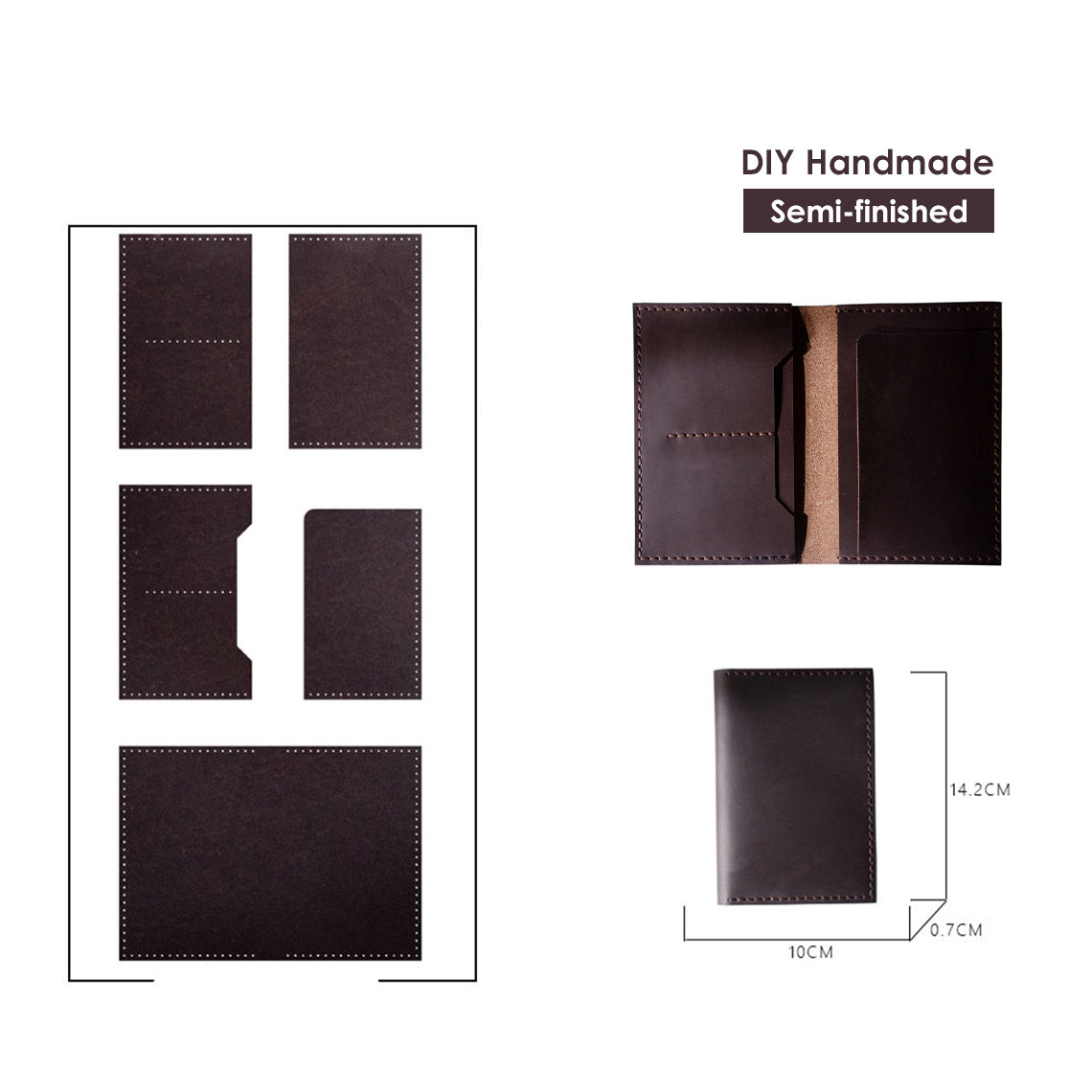 Genuine Leather Passport Travel Wallet DIY Kits | Handmade Gift Ideas ...