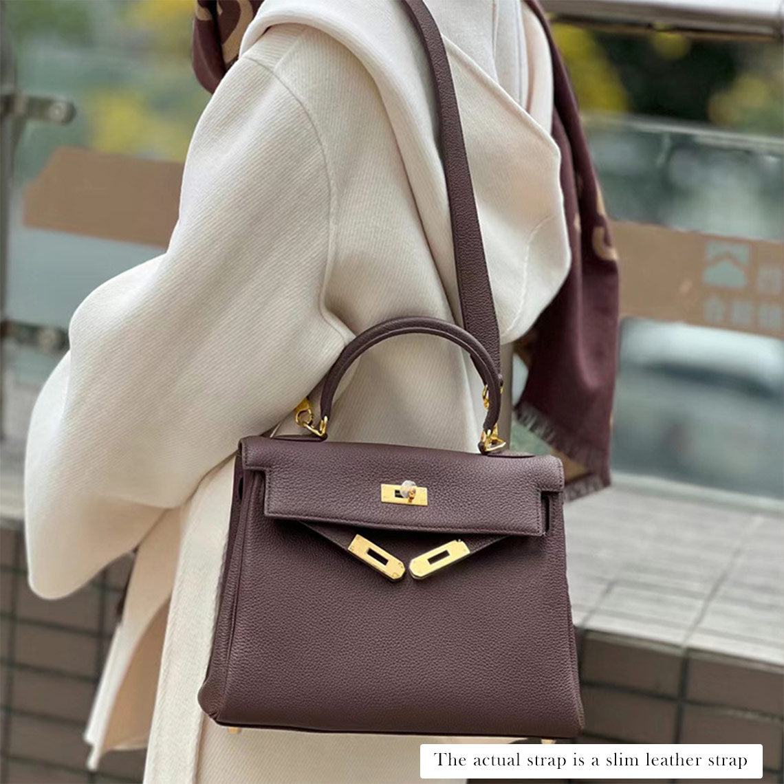 Top Grain Real Leather Inspired Kelli Bag | Designer Luxury Bags ...