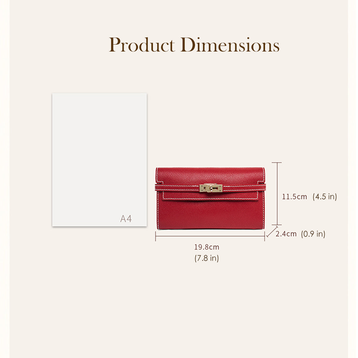 Kelly Wallet DIY Kit Women Red Leather Long Wallet & Purse – POPSEWING®