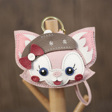 Cute DIY Keychain Kit - Pink Fox Animal Keychains – POPSEWING®