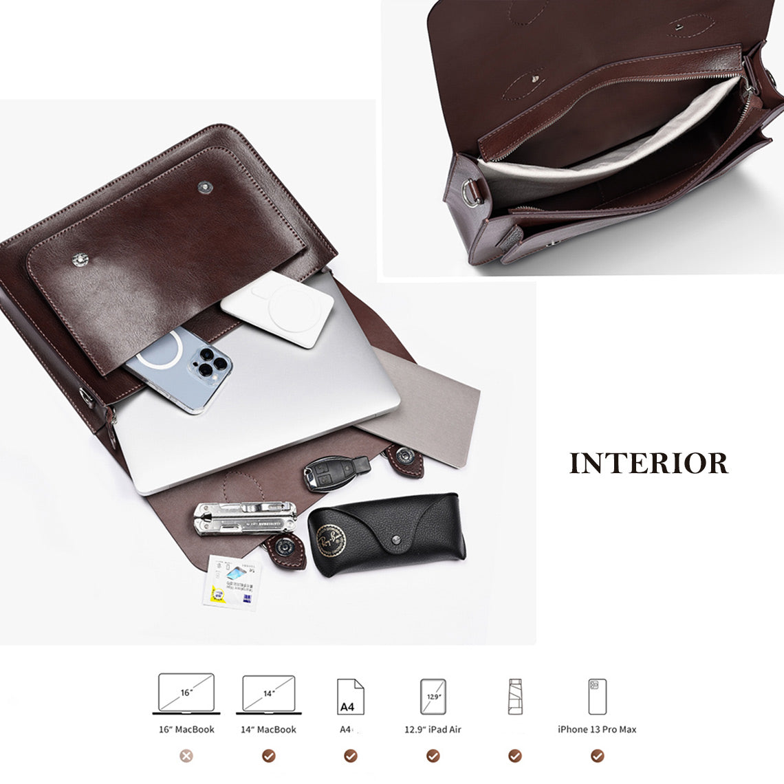 Men Messenger Satchel Bag DIY Kit | Do It Yourself Bags Leather Kits ...