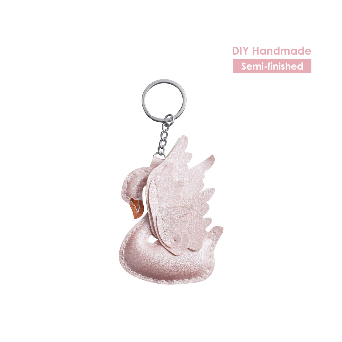 Leather Swan Keychain and Bag Charm | DIY Keychain Kits - POPSEWING®